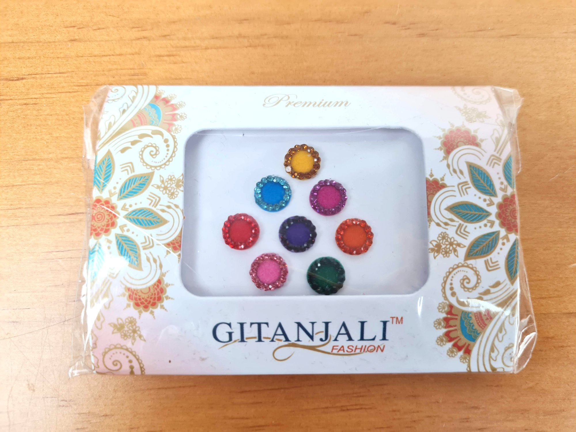 Bindi indiano Gitanjali adesivo para colar entre as sombrancelhas V ...